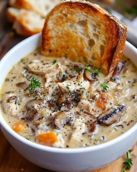 Creamy Mushroom Chicken and Wild Rice Soup: A Cozy and Comforting Dish ...