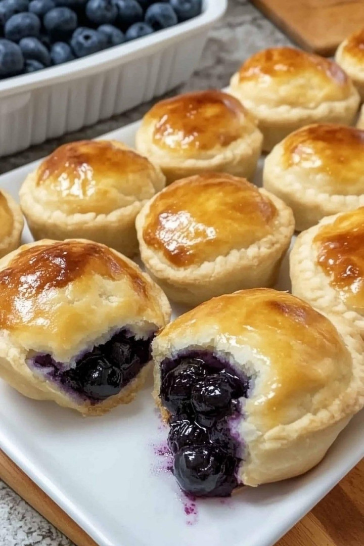 These Blueberry Pie Bombs from deesviral are soft, golden pastries ...