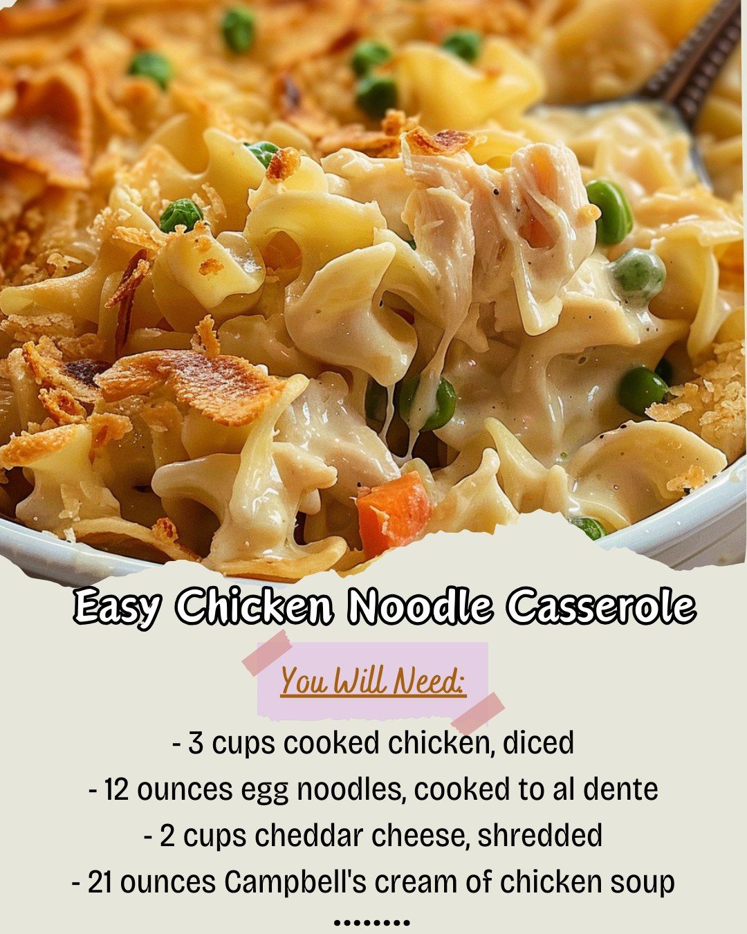 Easy Chicken Noodle Casserole 🍗🍜 – all recipes fun
